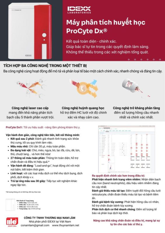 Máy huyết học thú cưng Procyte DX - Công Ty TNHH Thương Mại Nam Lâm